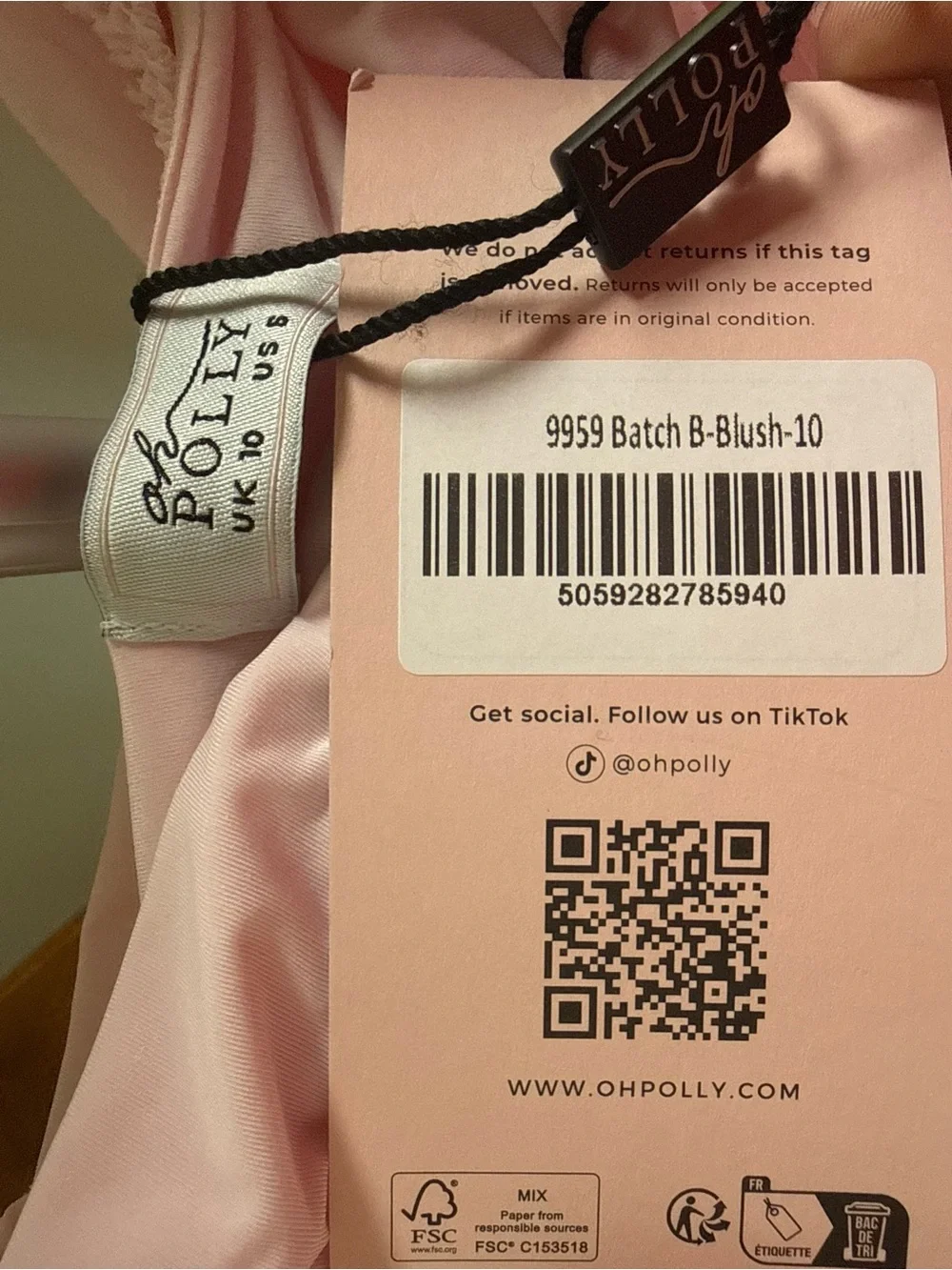 Oh Polly | Dresses | Oh Polly Blush Pink Satin Dress | Poshmark